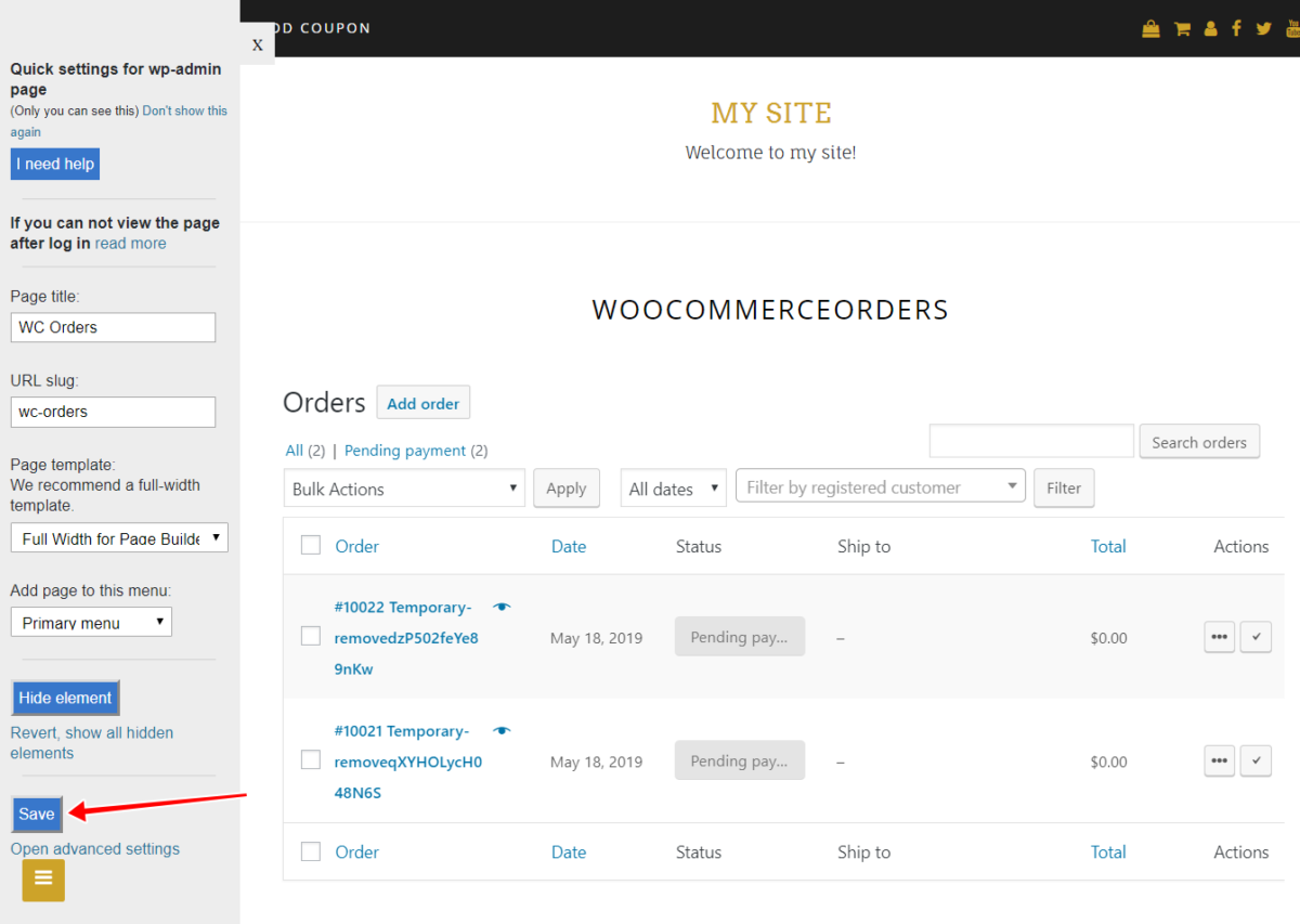 WooCommerce - View and Dispatch WooCommerce Orders from the Frontend
