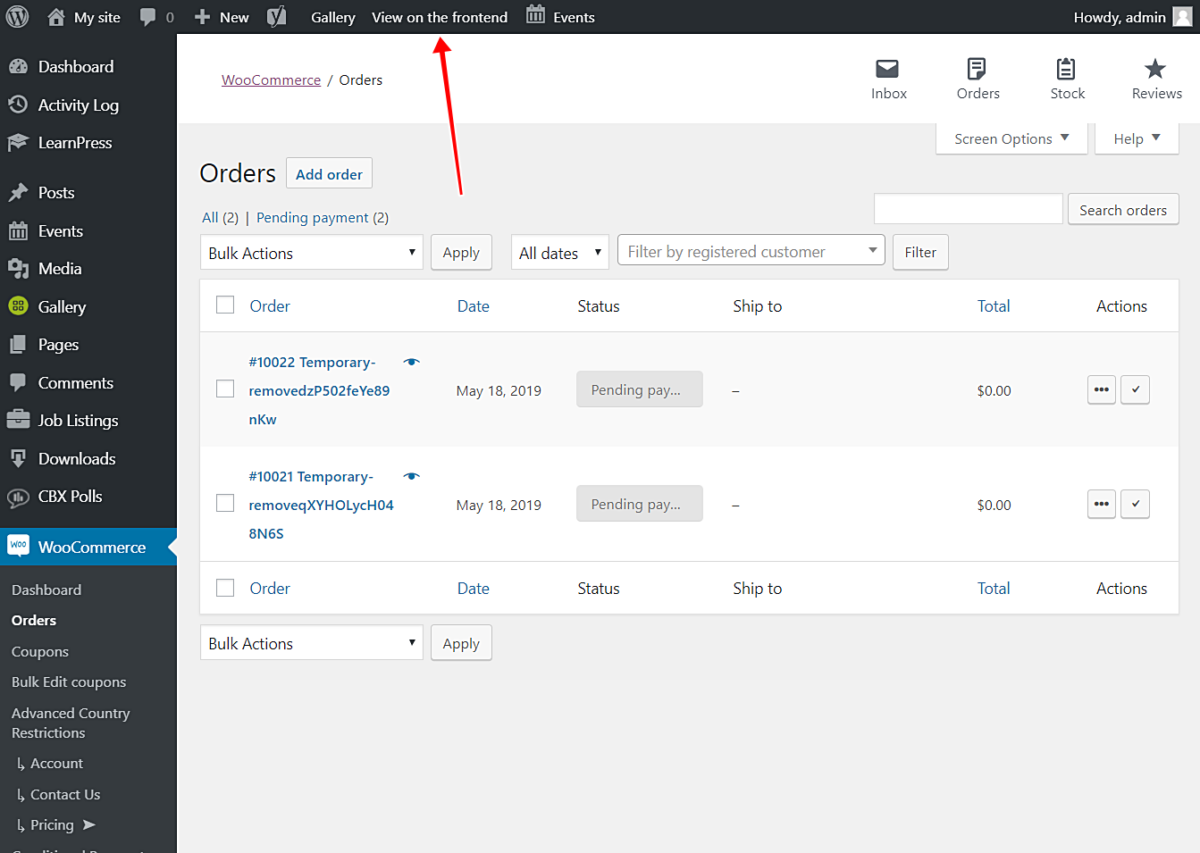 WooCommerce - View and Dispatch WooCommerce Orders from the Frontend