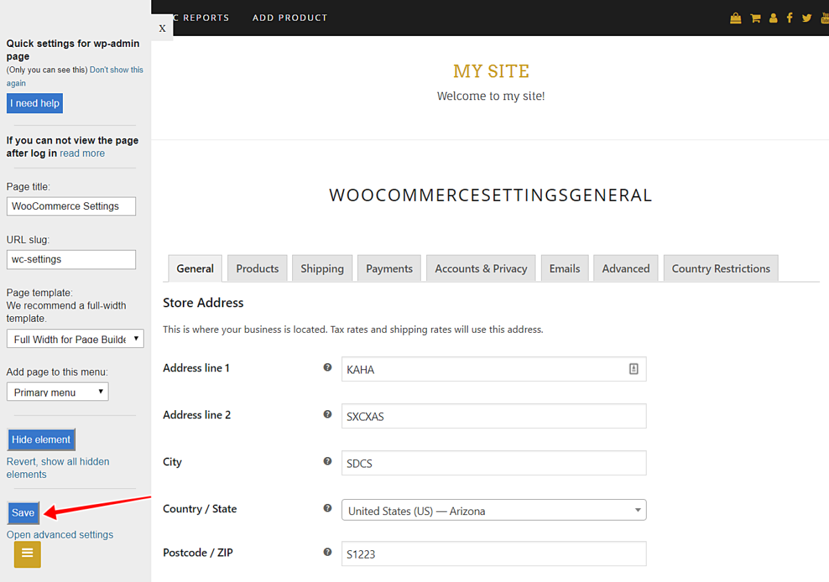 WooCommerce - Manage WooCommerce Settings from the Frontend
