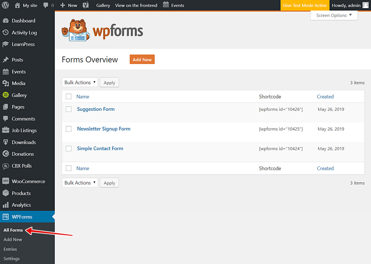 WPForms - Allow Users to Create and Edit Forms on the Frontend