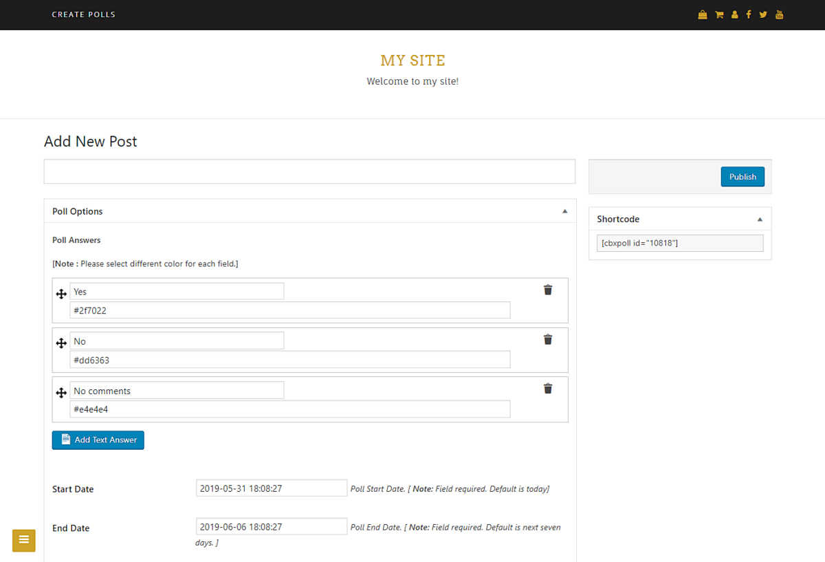 WordPress - How to Create Polls on the Frontend