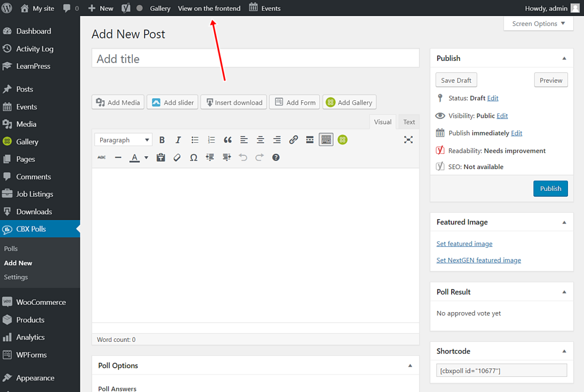 WordPress - How to Create Polls on the Frontend