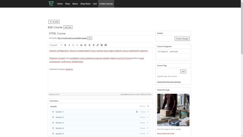 Learnpress Allow Frontend Course Submissions Wp Frontend Admin