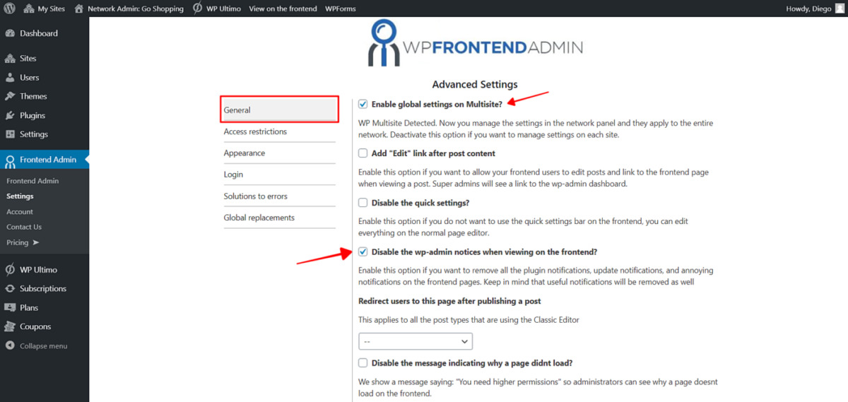 Create Frontend Dashboard with WP Ultimo and WP Multisite