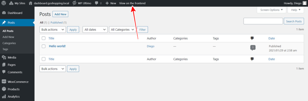 How to Setup the Frontend Dashboard Templates for OceanWP