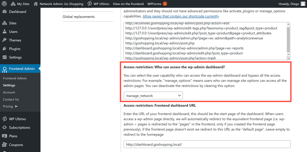 How to Integrate WP Frontend Admin and WP Ultimo