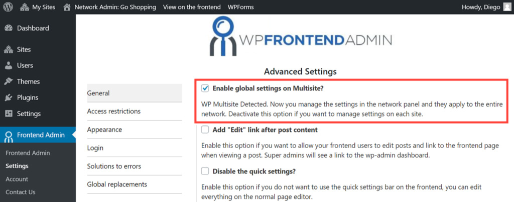 Soluciones a Errores Comunes - WP Frontend Admin