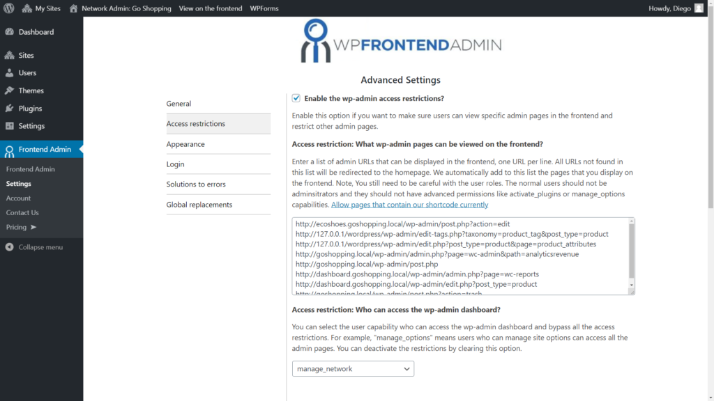Understanding The Access Restrictions For Multisite Networks Wp Frontend Admin