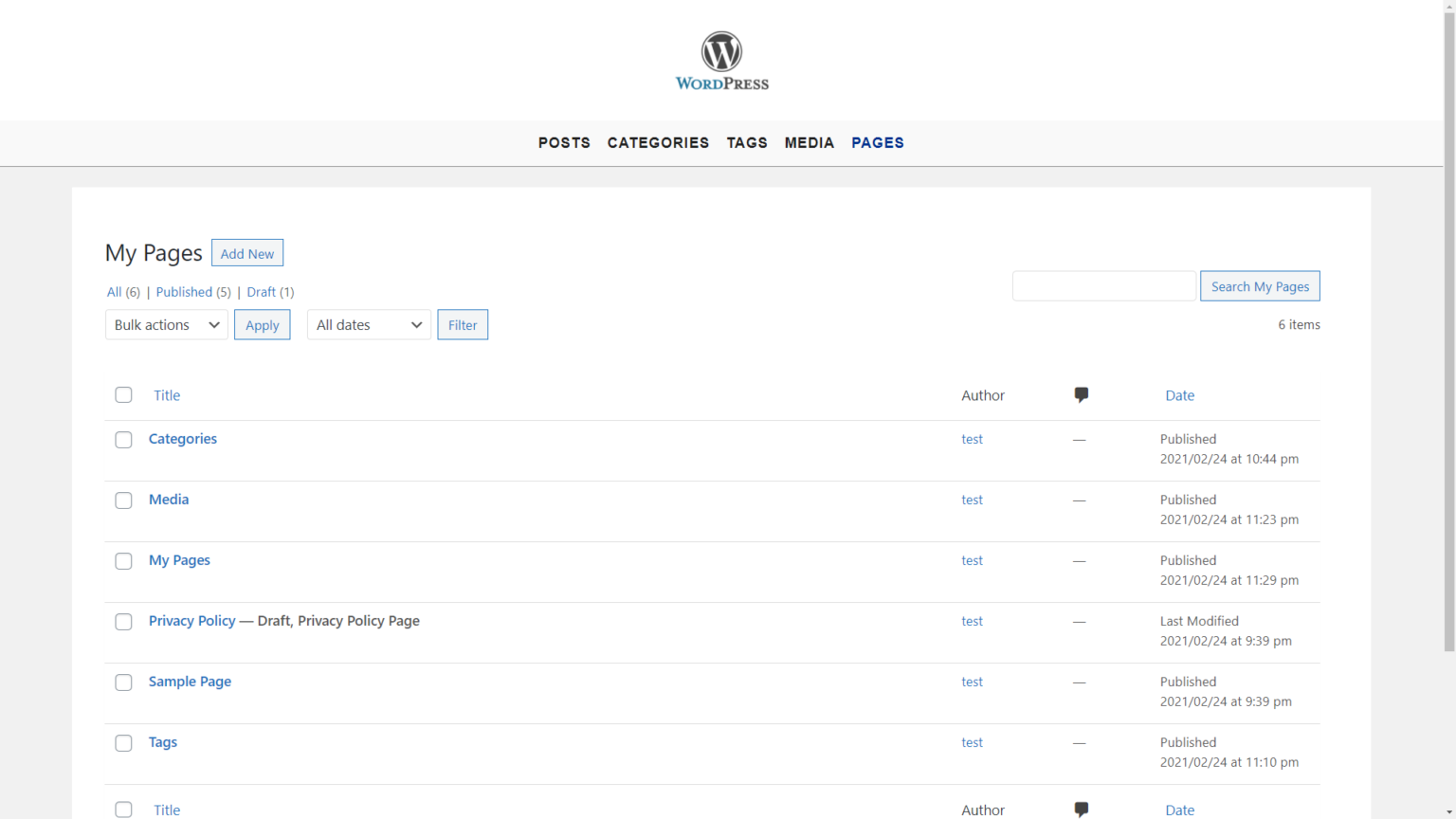 WordPress - How to Create and Manage Pages on the Frontend