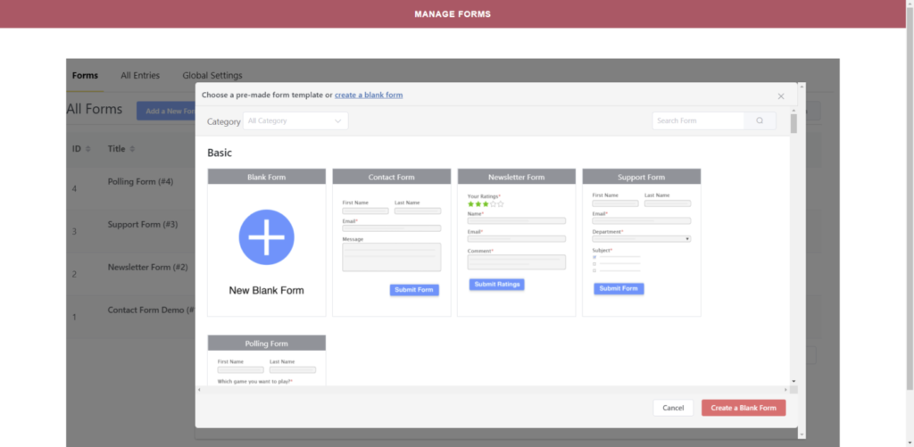 Fluent Forms - Allow Users to Manage Forms on the Front-end