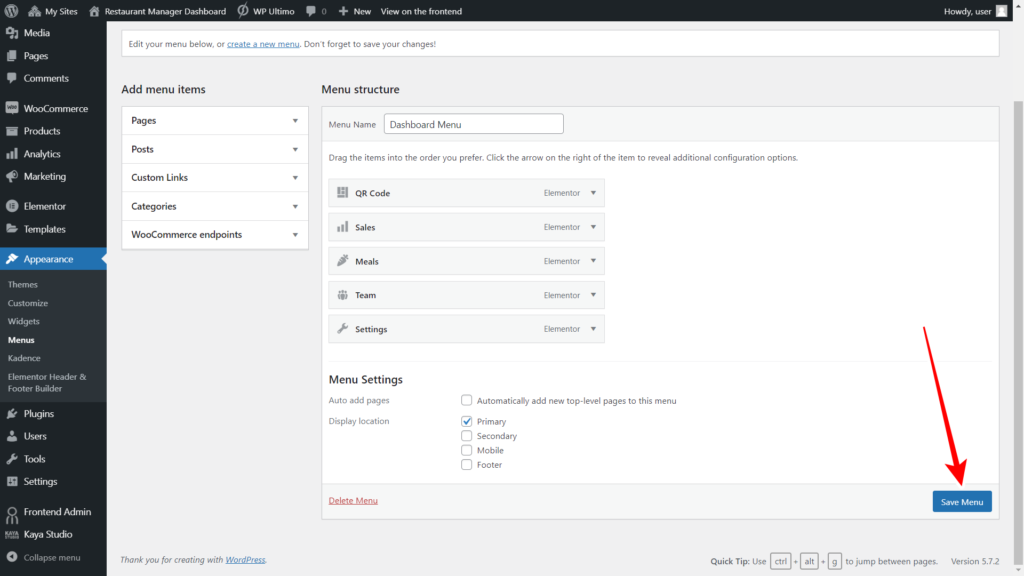 Lesson 10 – Set up the "Settings" page on the Frontend Dashboard
