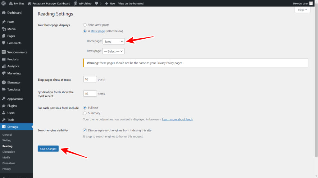 Lesson 10 – Set up the "Settings" page on the Frontend Dashboard
