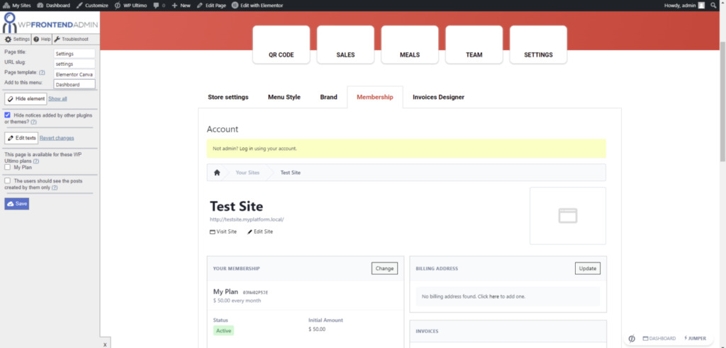 Lesson 10 Set Up The Settings Page On The Frontend Dashboard