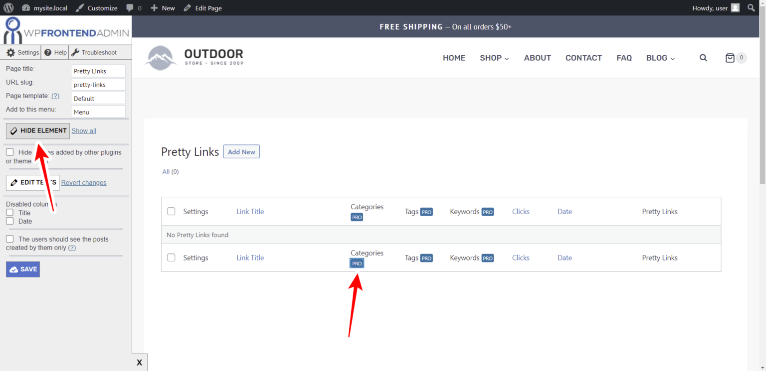 How to Create Pretty Links on the Frontend - WP Frontend Admin