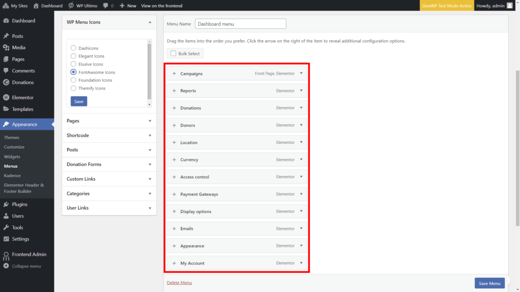 Lesson 18 - Set up the Frontend Dashboard's Navigation Menu