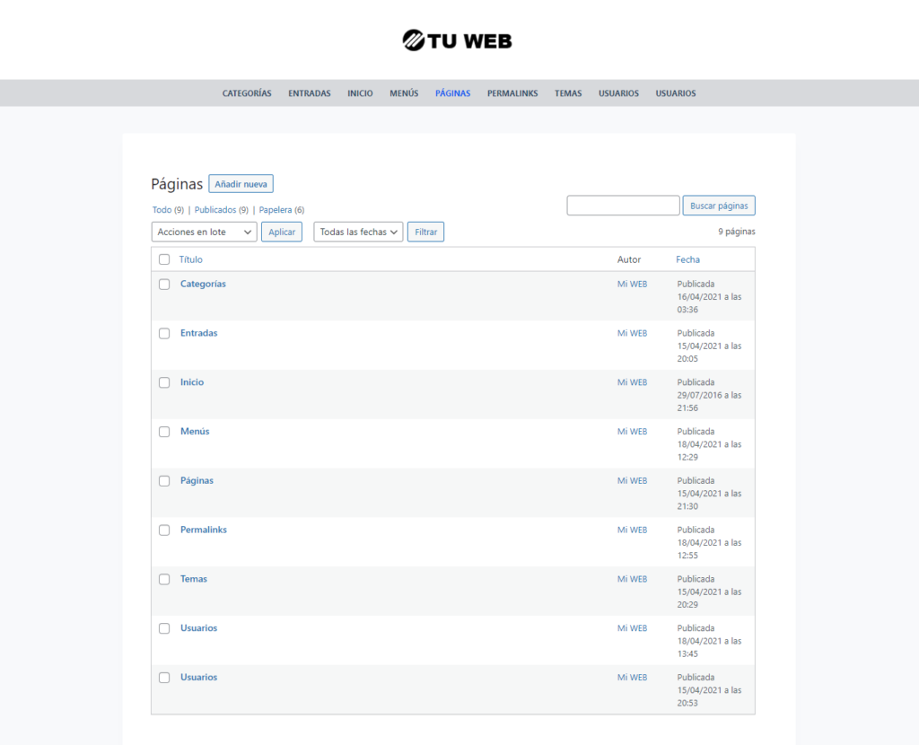 WordPress - Cómo Crear y Editar Páginas desde el Frontend