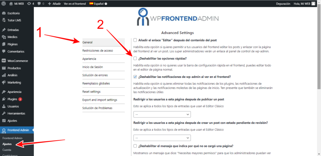 ¿Cómo funciona nuestro plugin? - WP Frontend Admin
