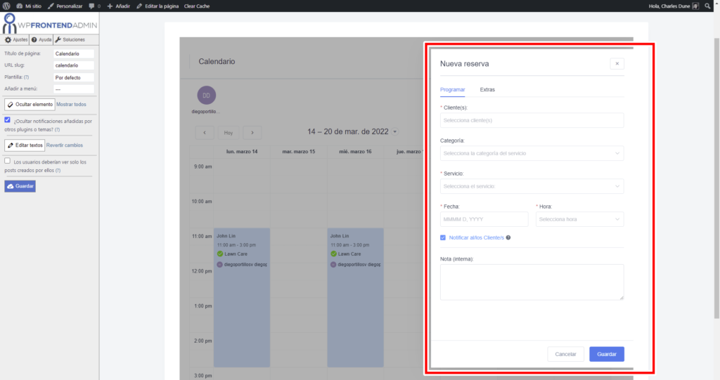 WordPress Amelia – Cómo Mostrar el Calendario en el Frontend