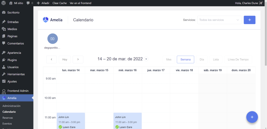 WordPress Amelia – Cómo Mostrar el Calendario en el Frontend