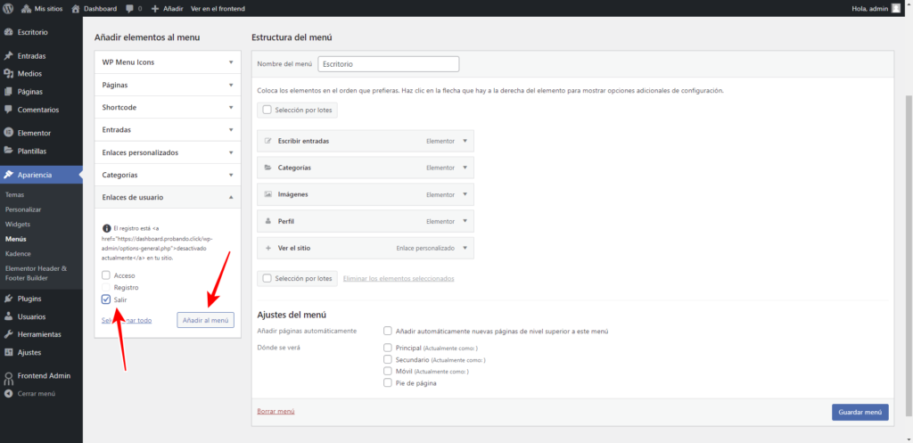 WordPress - Cómo Crear un Frontend Dashboard Personalizado con Elementor