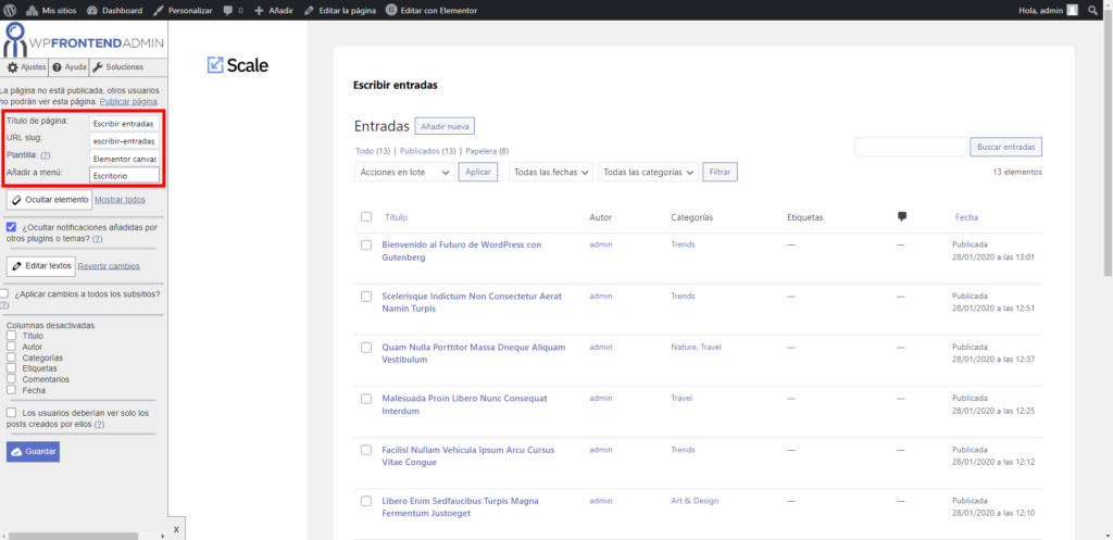 WordPress - Cómo Crear un Frontend Dashboard Personalizado con Elementor