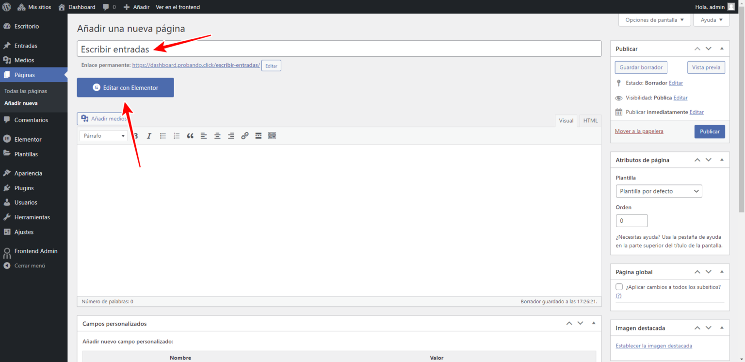 WordPress - Cómo Crear un Frontend Dashboard Personalizado con Elementor